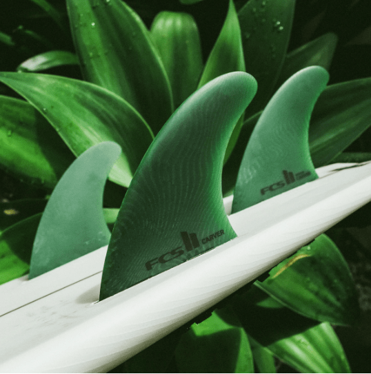 FCS II Carver Neo glass Thruster Surfboard Fin - Medium - Sage